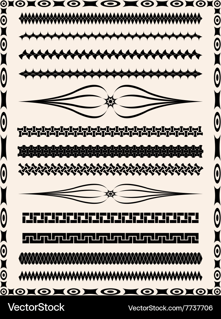 Decorative Border Elements – Free Vector | VectorStock
