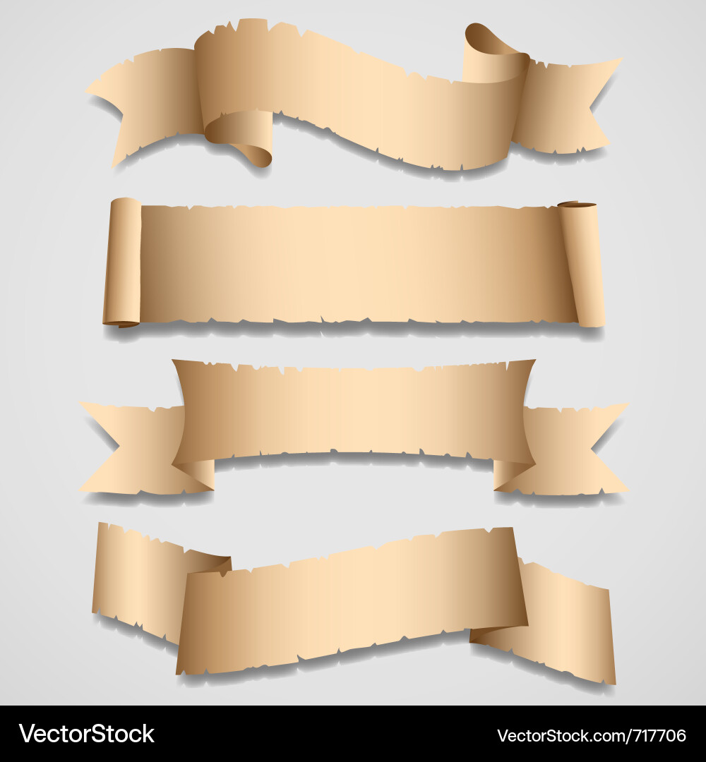 Old banners and ribbons set Royalty Free Vector Image