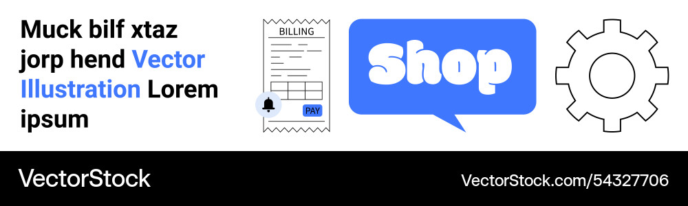 Online shopping and billing Royalty Free Vector Image