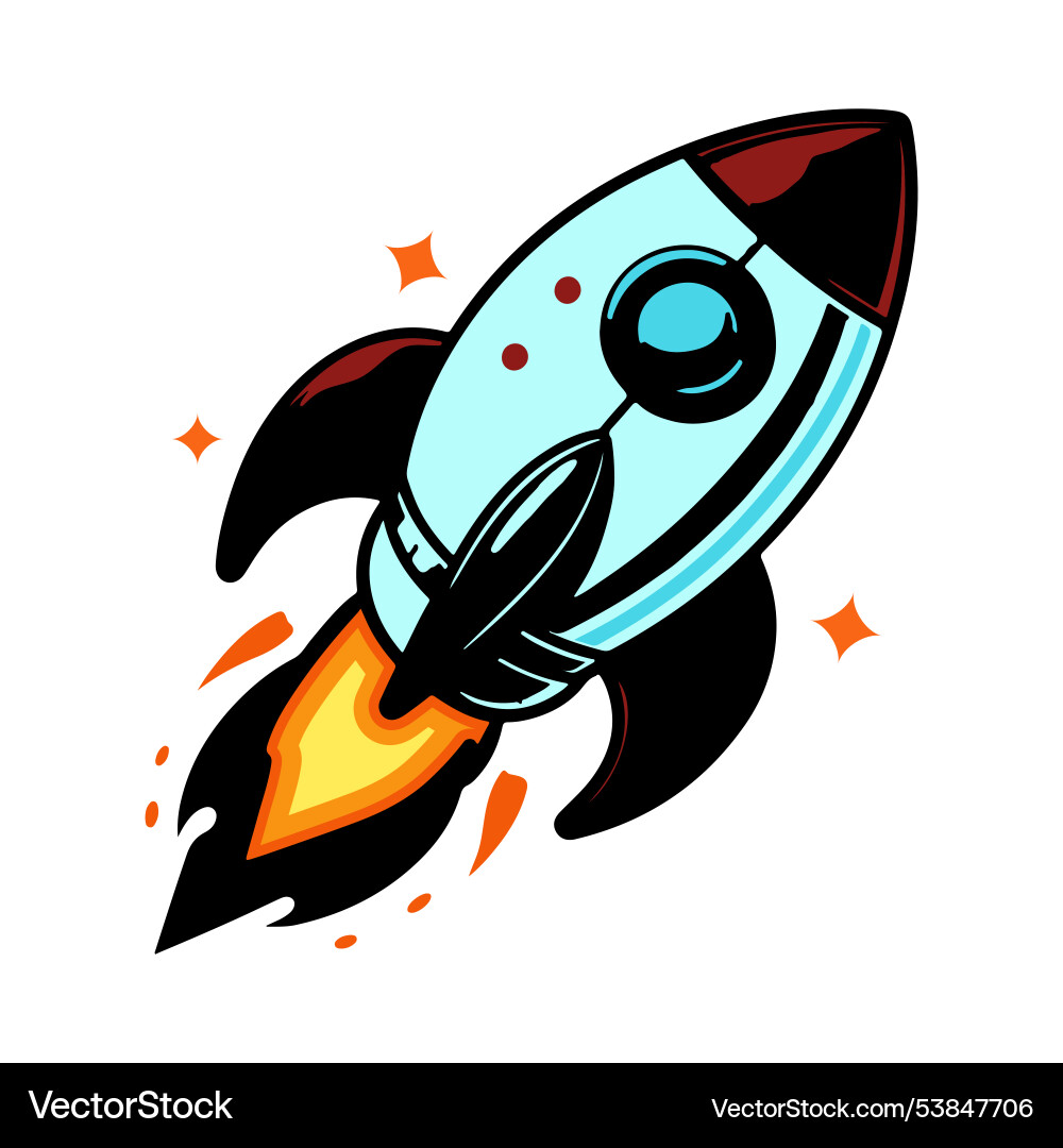 Rocket art design Royalty Free Vector Image - VectorStock