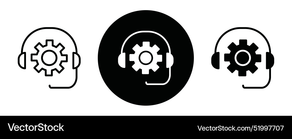 After sales support outline icon collection Vector Image