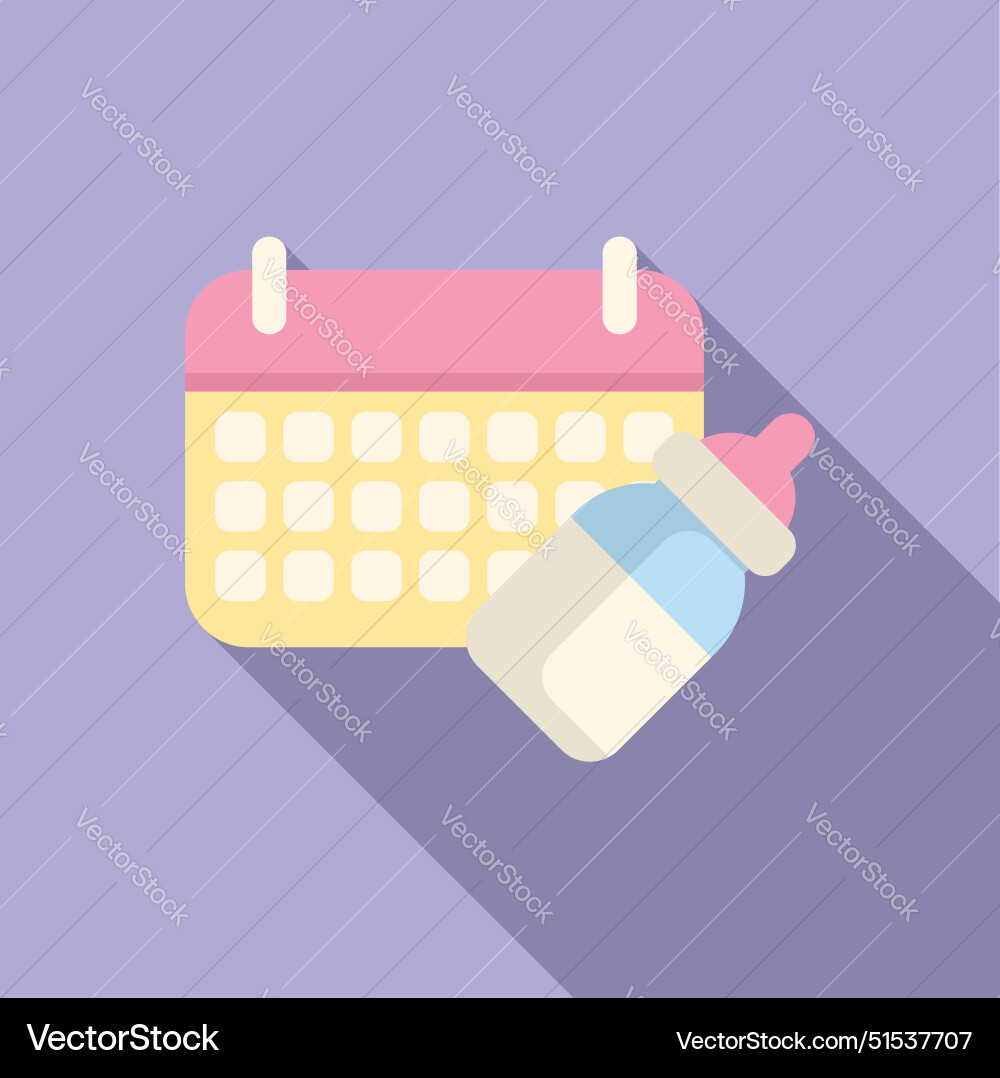 Baby feeding schedule concept icon Royalty Free Vector Image