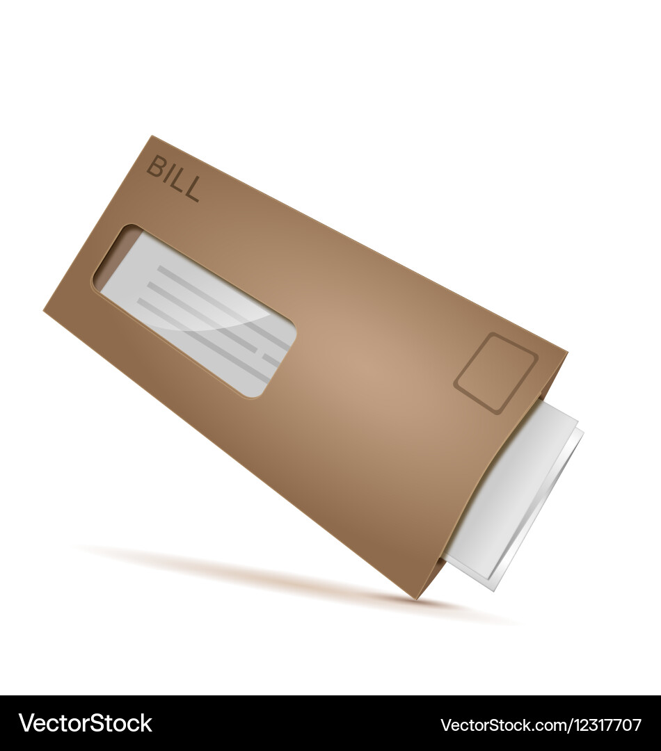 Bill envelope Royalty Free Vector Image - VectorStock