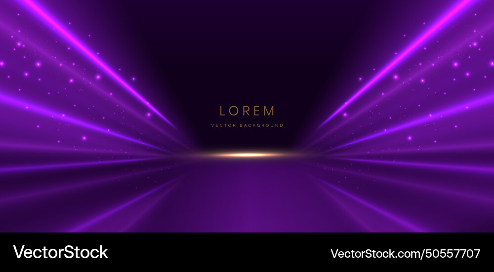 Elegant scene purple glowing motion lighting Vector Image