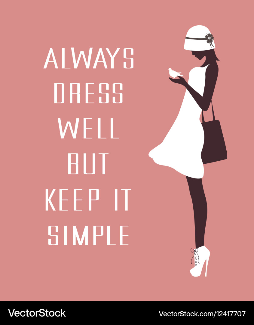 Fashion Quote Poster Royalty Free Vector Image