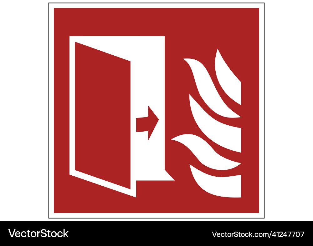 Fire door Royalty Free Vector Image - VectorStock