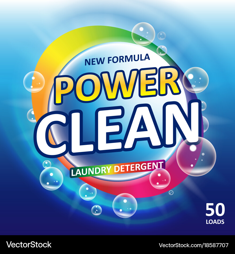 Laundry Detergent Banner Ad Royalty Free Vector Image