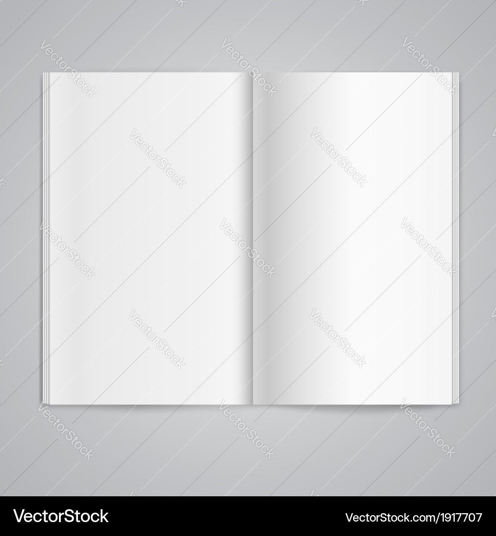 Magazine double page spread with blank pages Vector Image