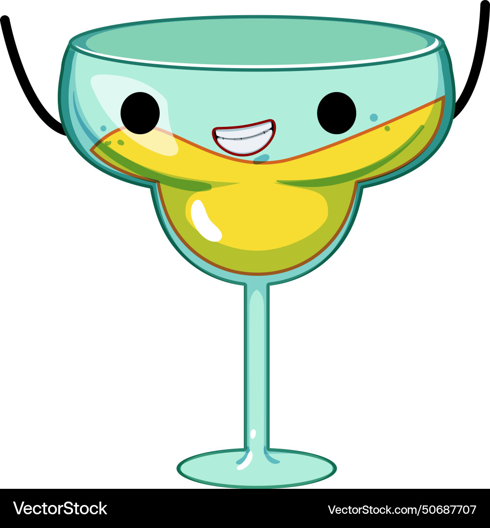 Party cocktail character cartoon Royalty Free Vector Image