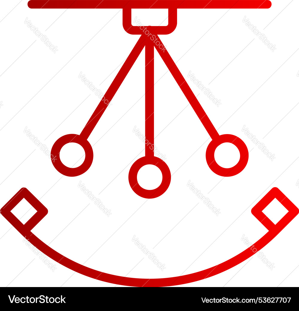 Pendulum line gradient icon Royalty Free Vector Image