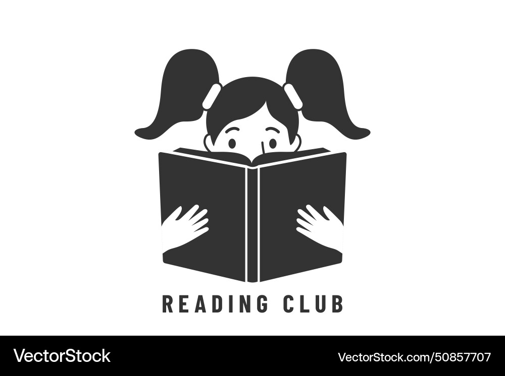 Reading club logo design Royalty Free Vector Image