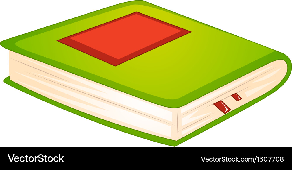 A green book Royalty Free Vector Image - VectorStock