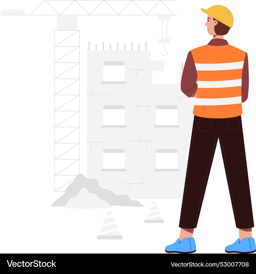 Basic rgba flat of construction site Royalty Free Vector