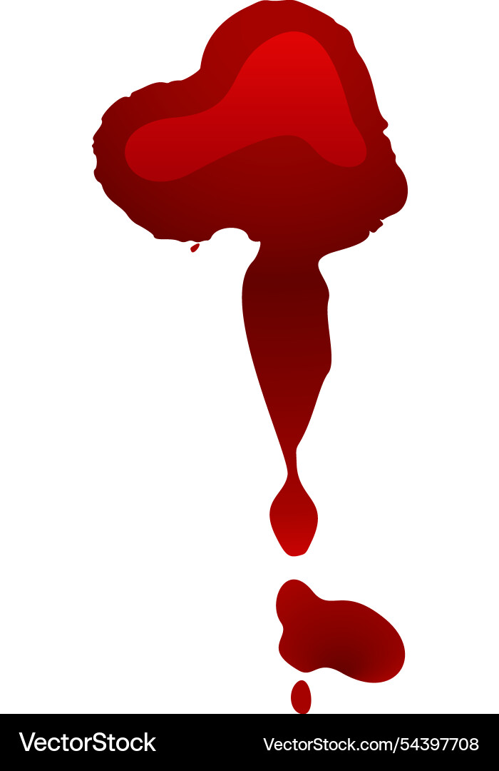 Blood dripping and forming an exclamation mark Vector Image