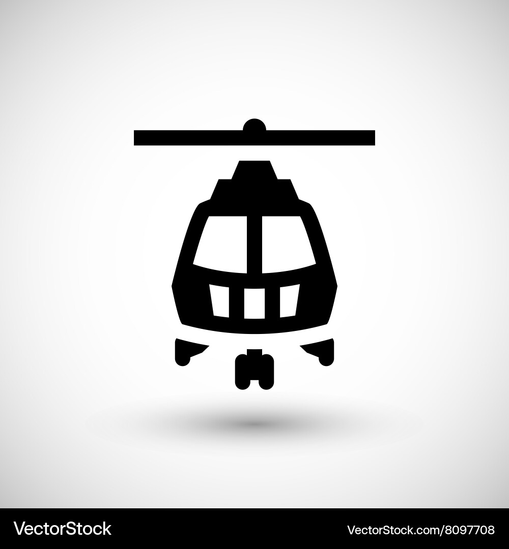 Helicopter symbol icon Royalty Free Vector Image