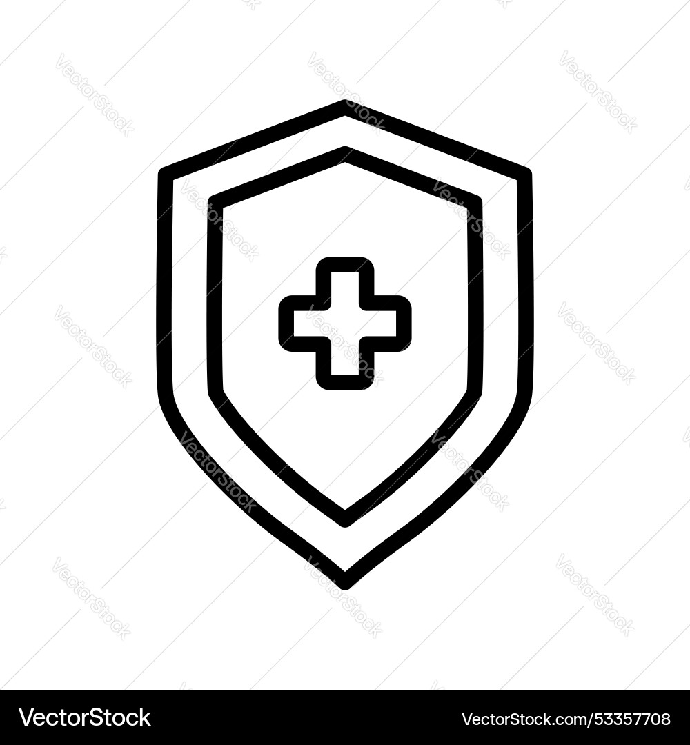 Immune guard icon set health shield system Vector Image