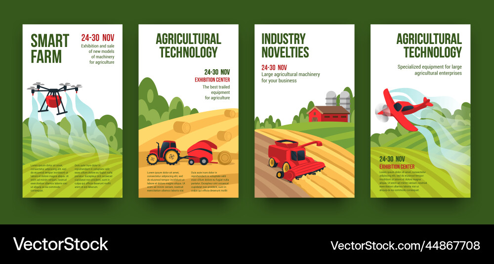 Modern Agriculture - Smart Farming Royalty Free Vector Image