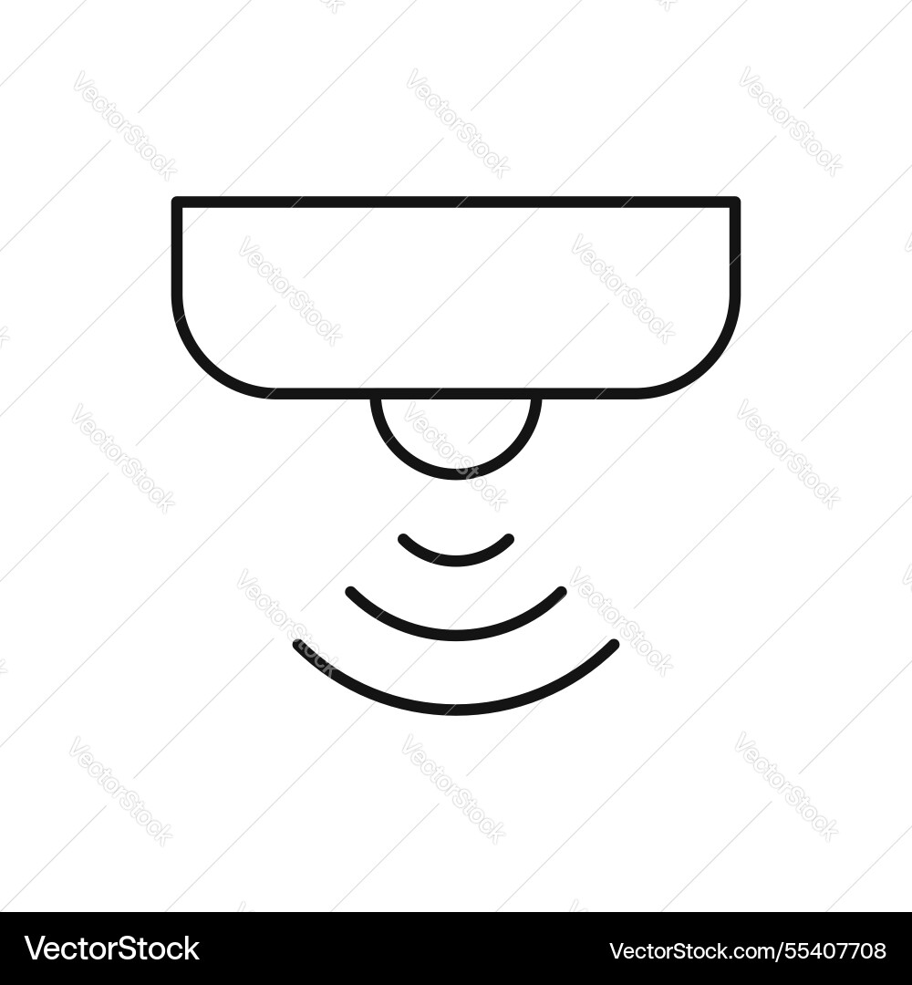 Sensor icon simple thin line Royalty Free Vector Image