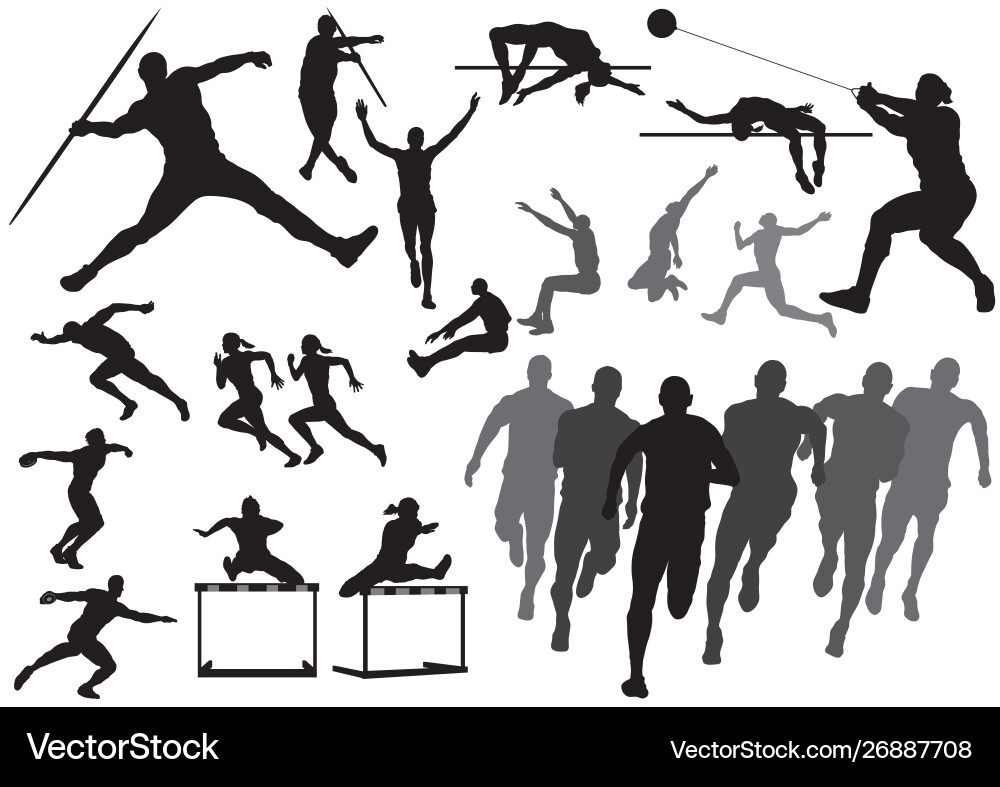 High Jump Track and Field Vector Images (over 330)
