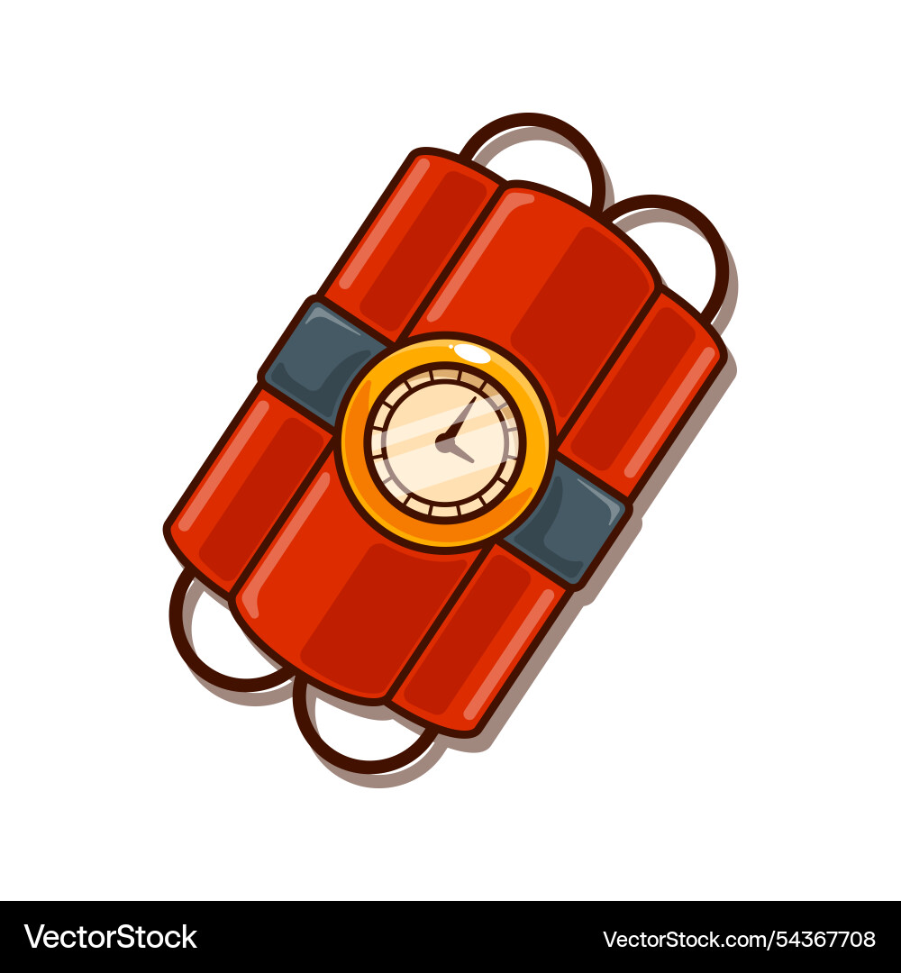 Timer dynamite cartoon Royalty Free Vector Image
