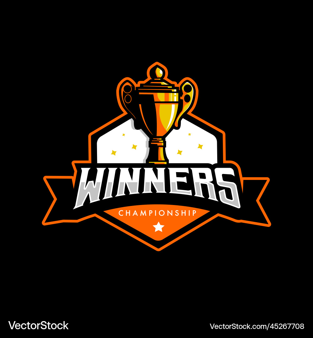 Trophy logo Royalty Free Vector Image - VectorStock