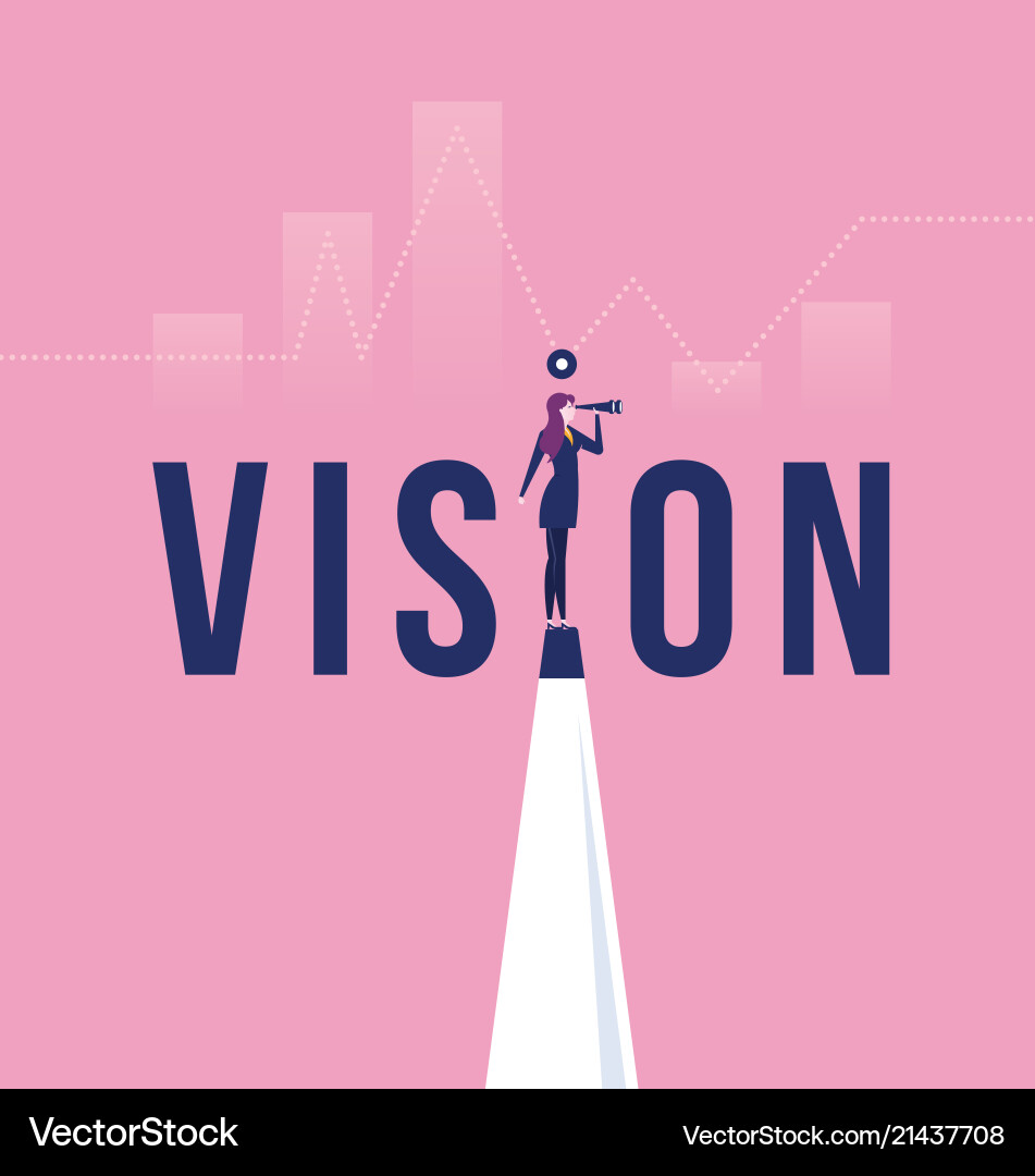 Vision concept in business with icon Royalty Free Vector