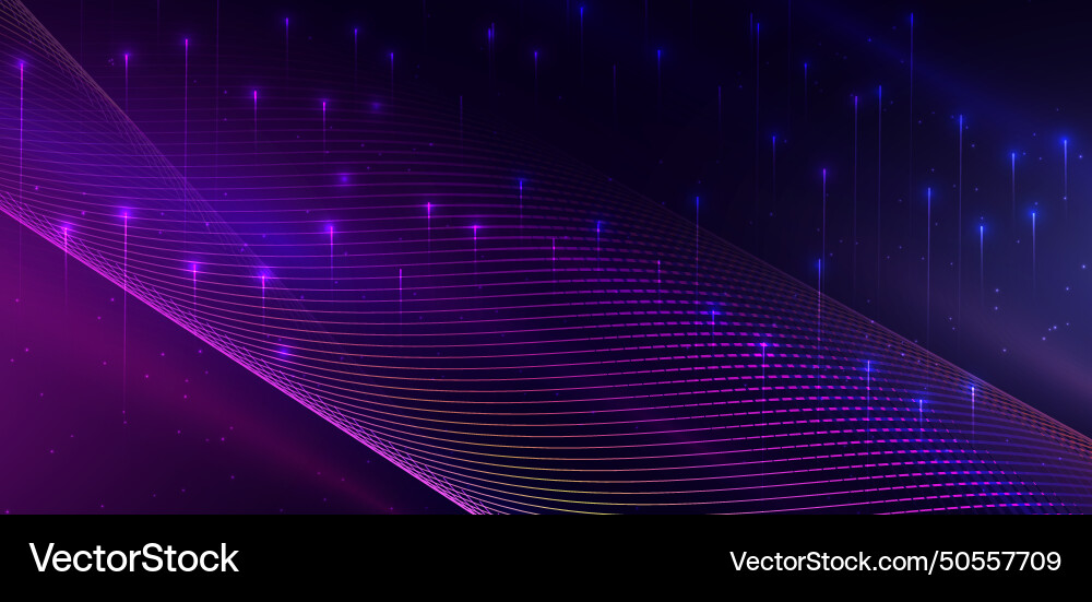 Abstract digital technology futuristic neon lines Vector Image