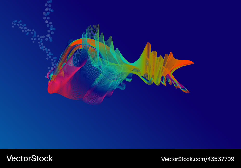 Abstract of betta fish Royalty Free Vector Image