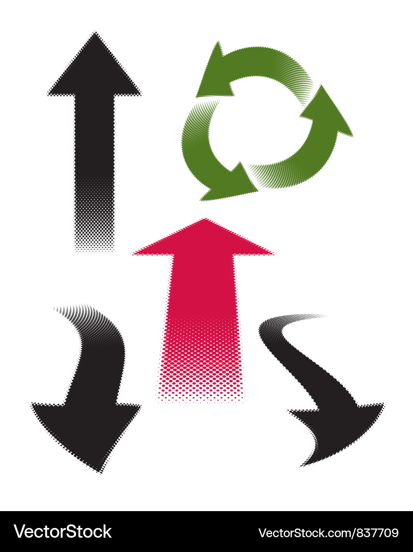 Halftone arrows Royalty Free Vector Image - VectorStock