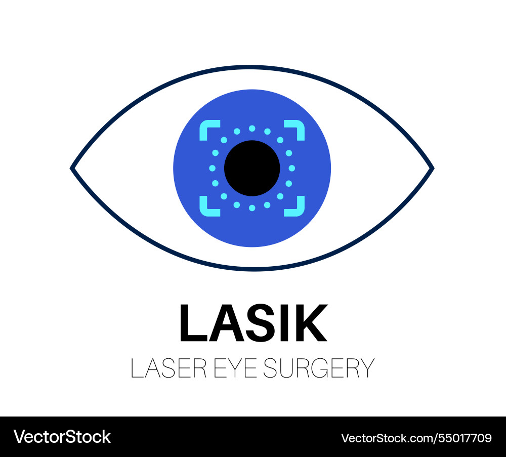 Lasik laser surgery Royalty Free Vector Image - VectorStock