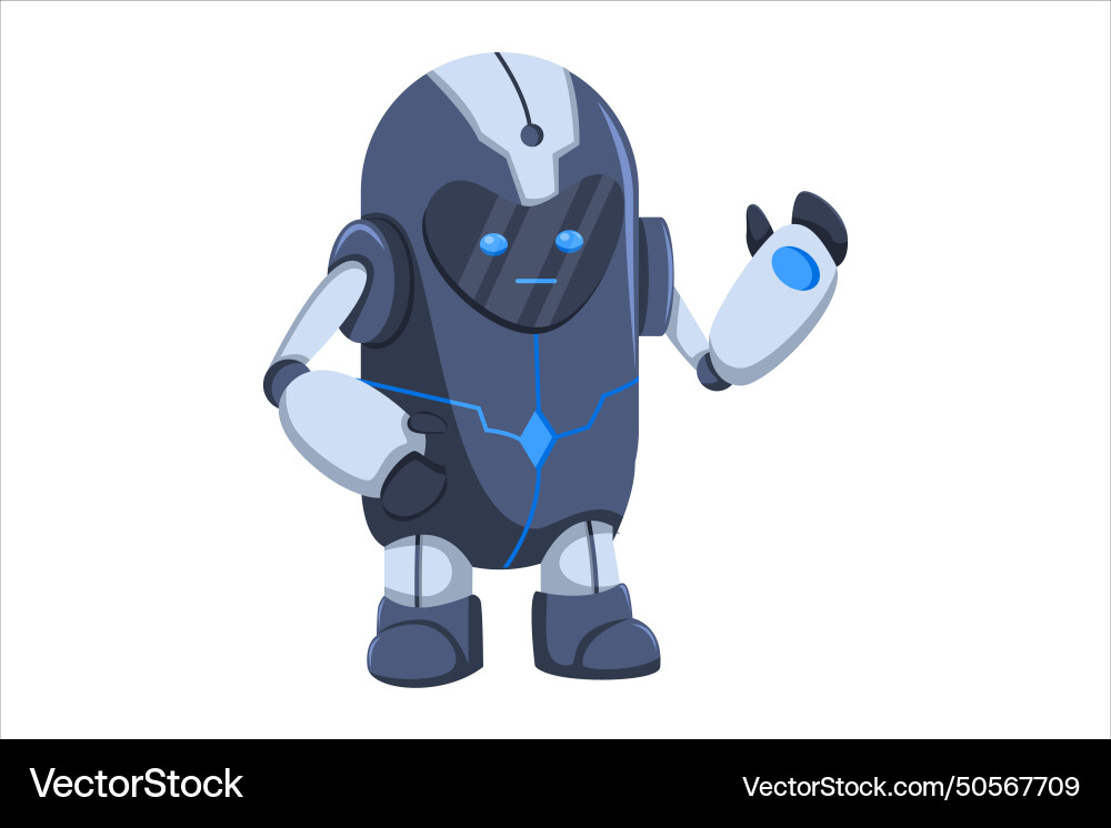 Little robot character design Royalty Free Vector Image