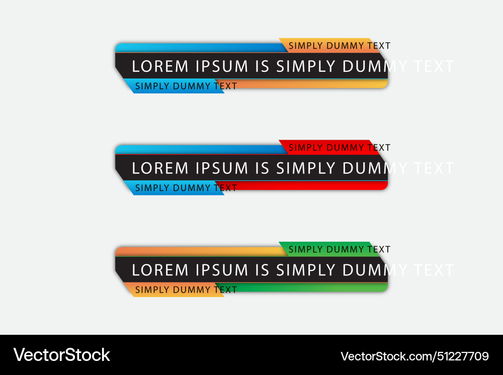 Lower third design template Royalty Free Vector Image