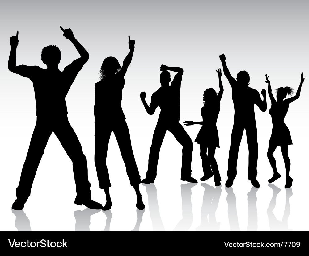 People dancing Royalty Free Vector Image - VectorStock