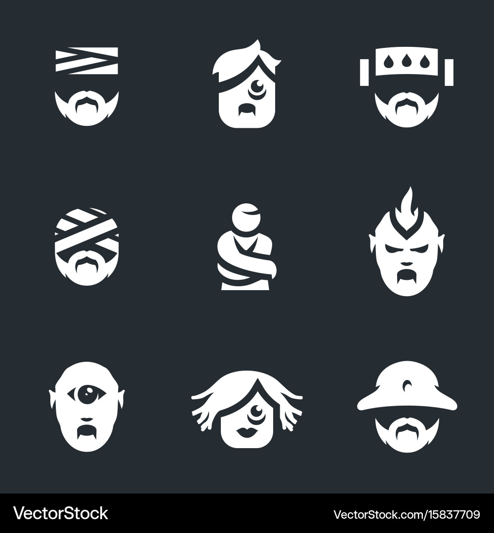 Psychological Distress Icons Royalty Free Vector Image