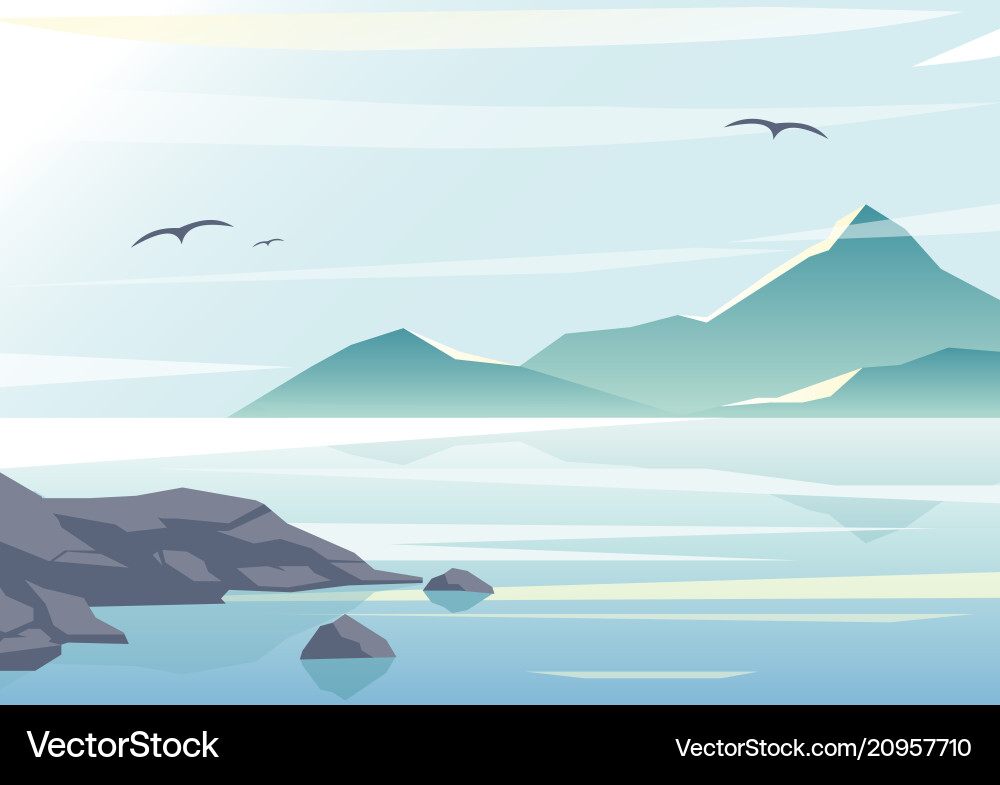 Beautiful sea view water Royalty Free Vector Image