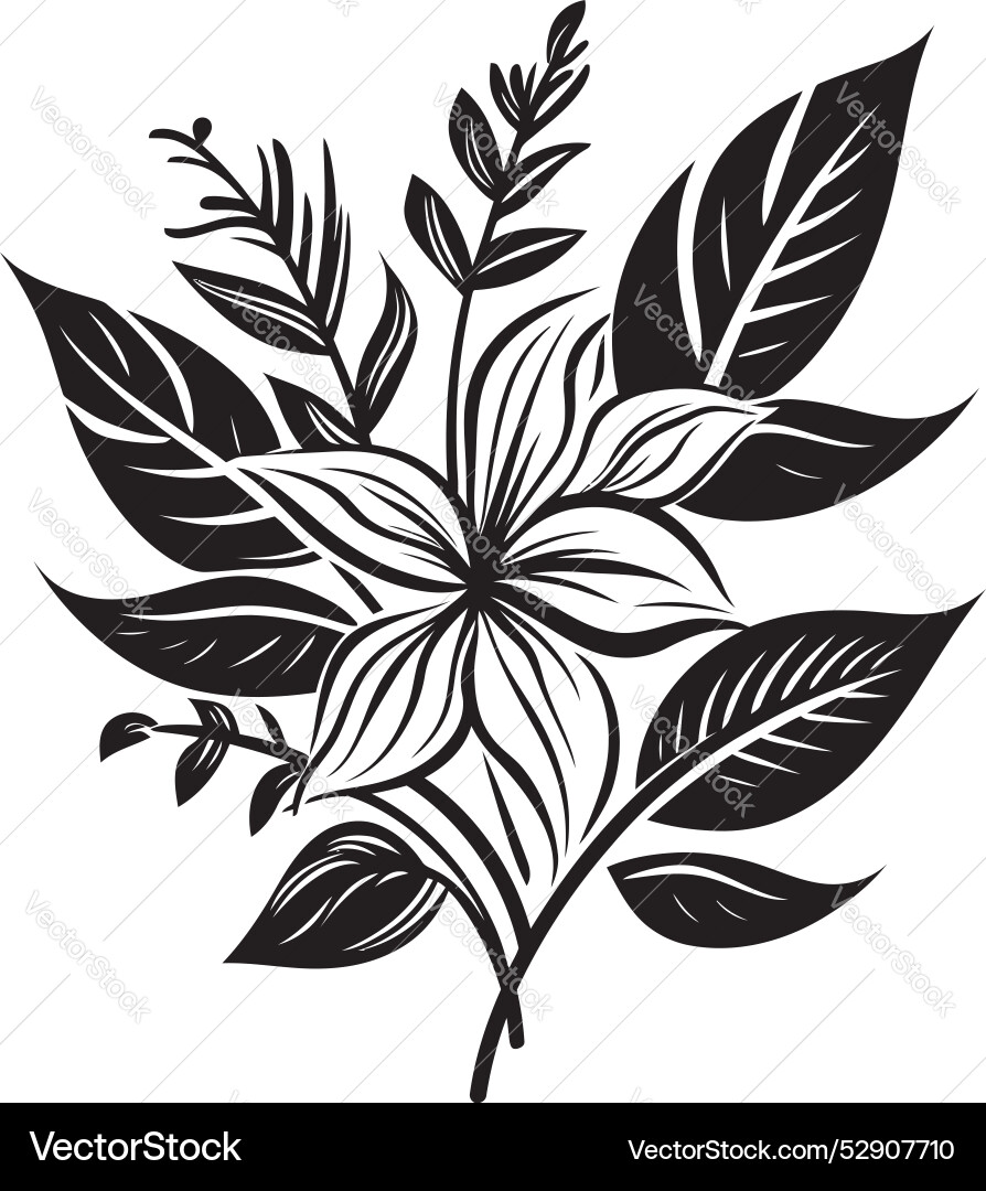Decorative floral design icon a black icon that Vector Image
