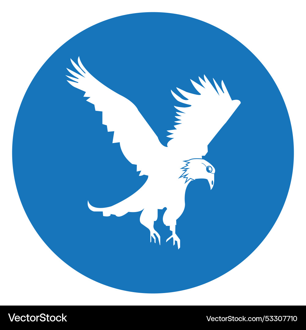 Flying eagle icon design Royalty Free Vector Image