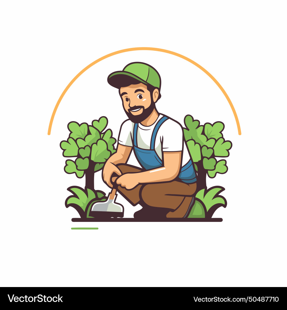 Gardener horticulturist Royalty Free Vector Image