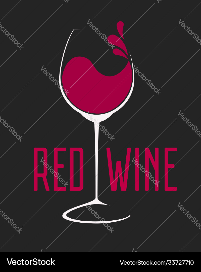 Glass wine with splash logo design Royalty Free Vector Image