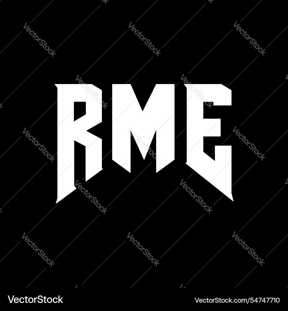 Rme letter logo design for technology company Vector Image
