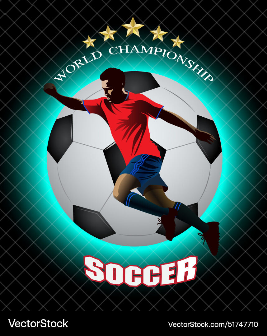 Soccer world championship Royalty Free Vector Image