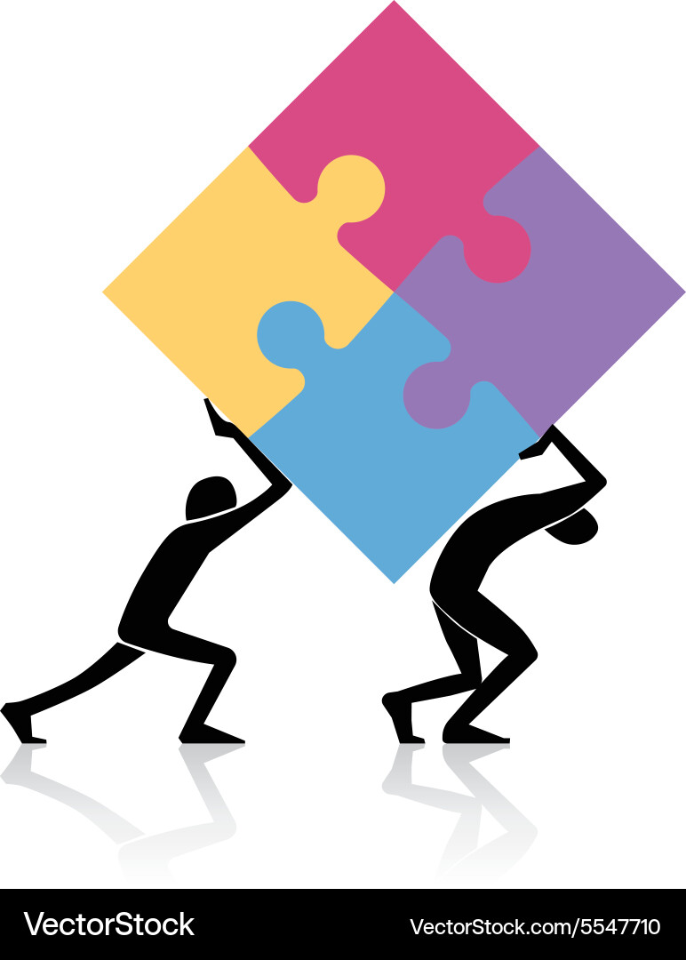 Teamwork concept Royalty Free Vector Image - VectorStock