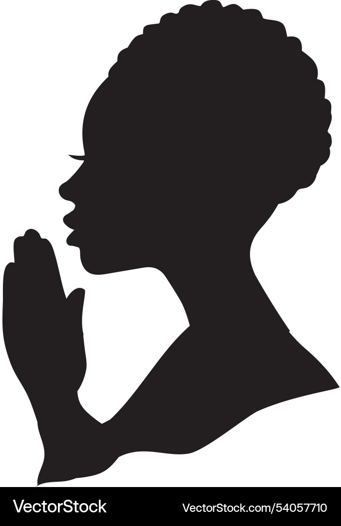 Woman praying Royalty Free Vector Image - VectorStock