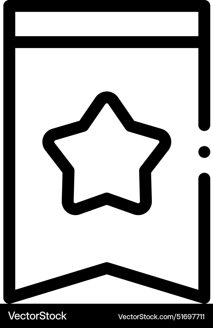 Book mark icon thin linear style design isolated Vector Image