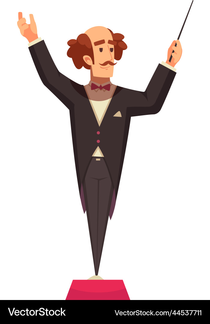 Cartoon conductor Royalty Free Vector Image - VectorStock