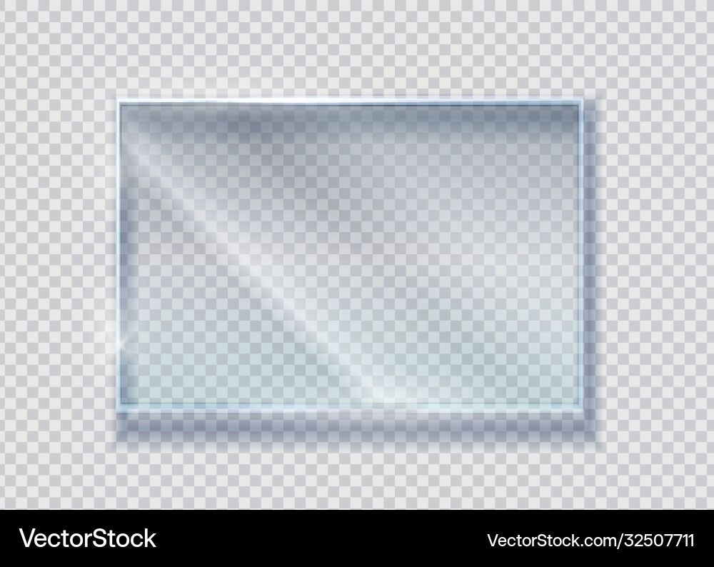 Clear Glass Crystal Banner Royalty Free Vector Image