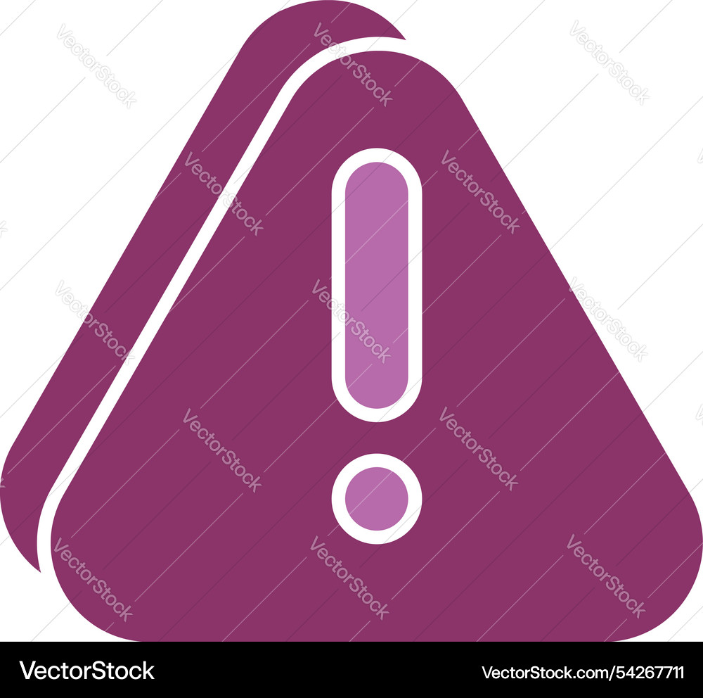 Error glyph two colour icon Royalty Free Vector Image