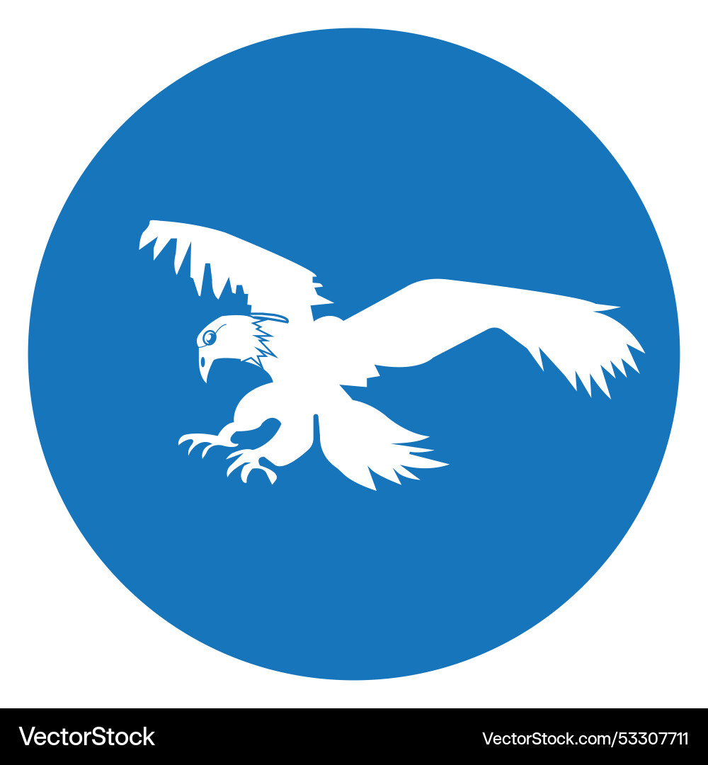 Flying eagle icon design Royalty Free Vector Image