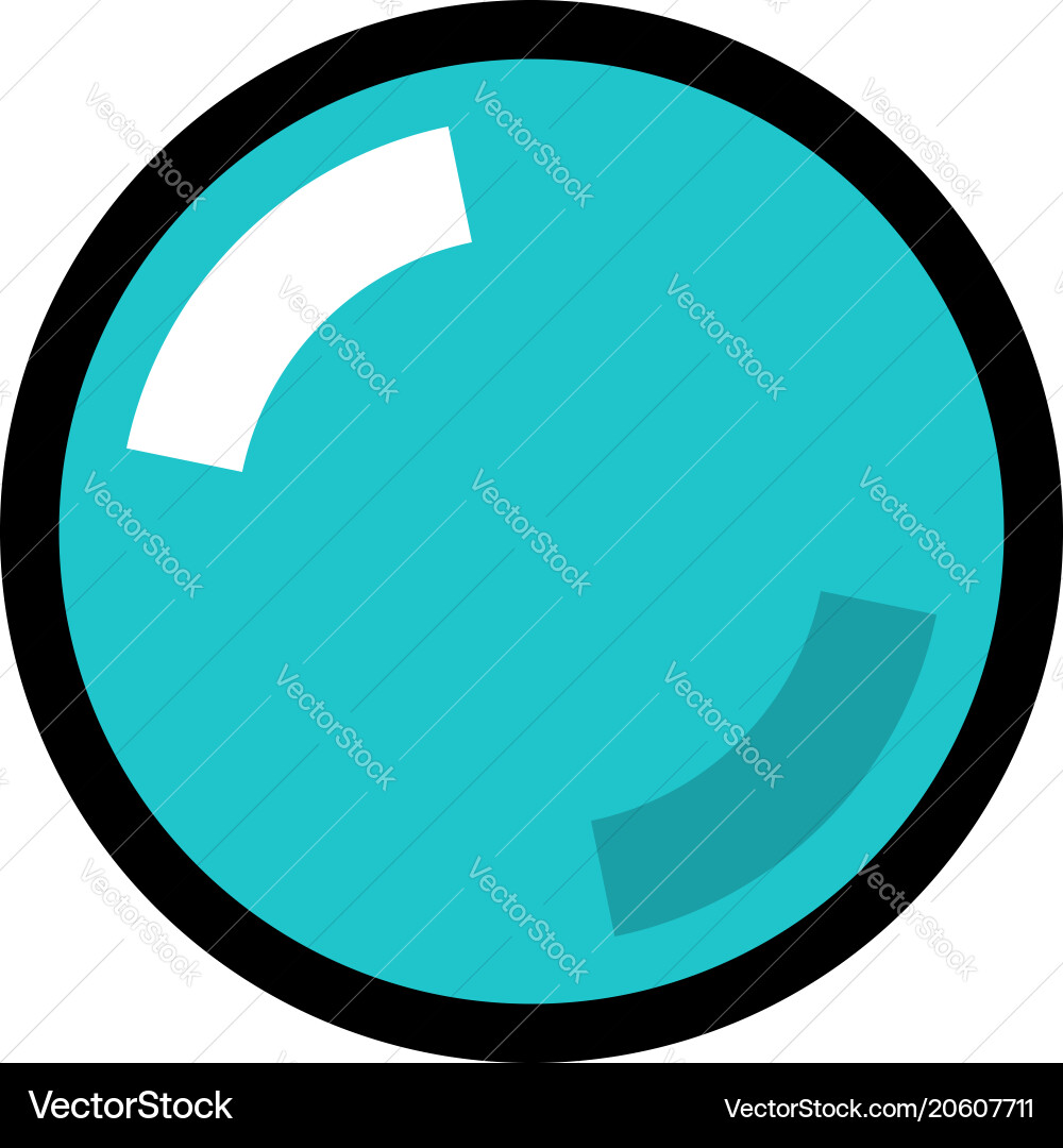 Green blank button with glare and shadow Vector Image