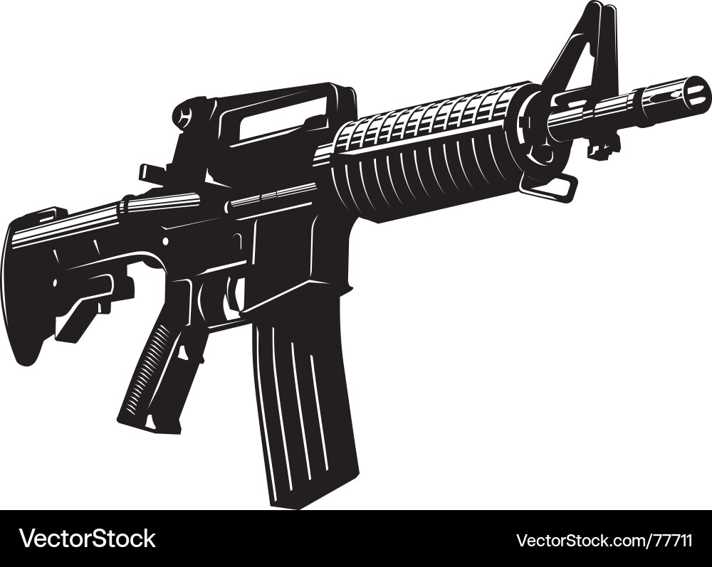 Modern Assault Rifle Royalty Free Vector Image